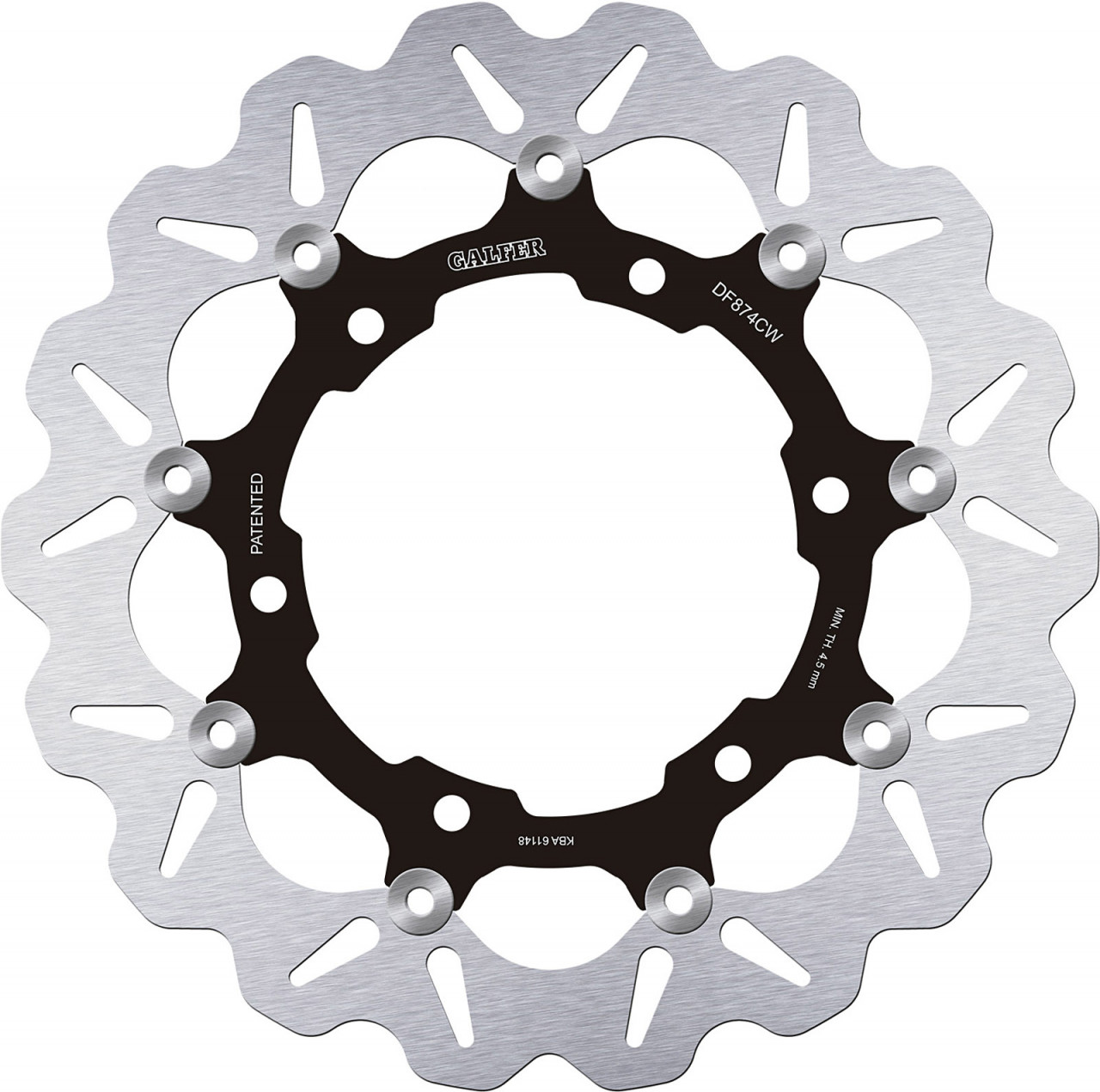 Wave front brake disc aluminium / LC
