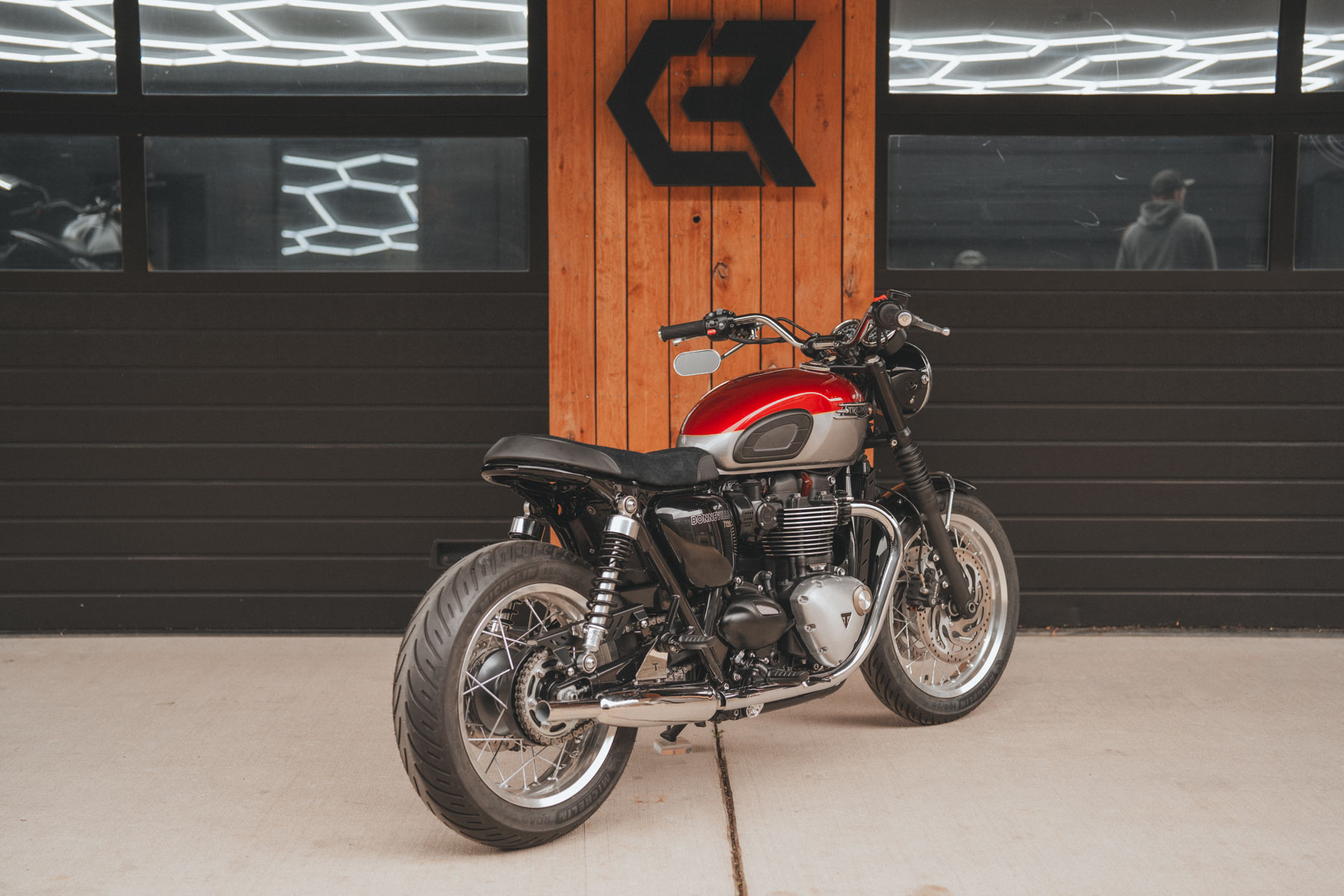 Flat Track Handlebar Kit - Triumph Bonneville T100 / T120 - High wide ...